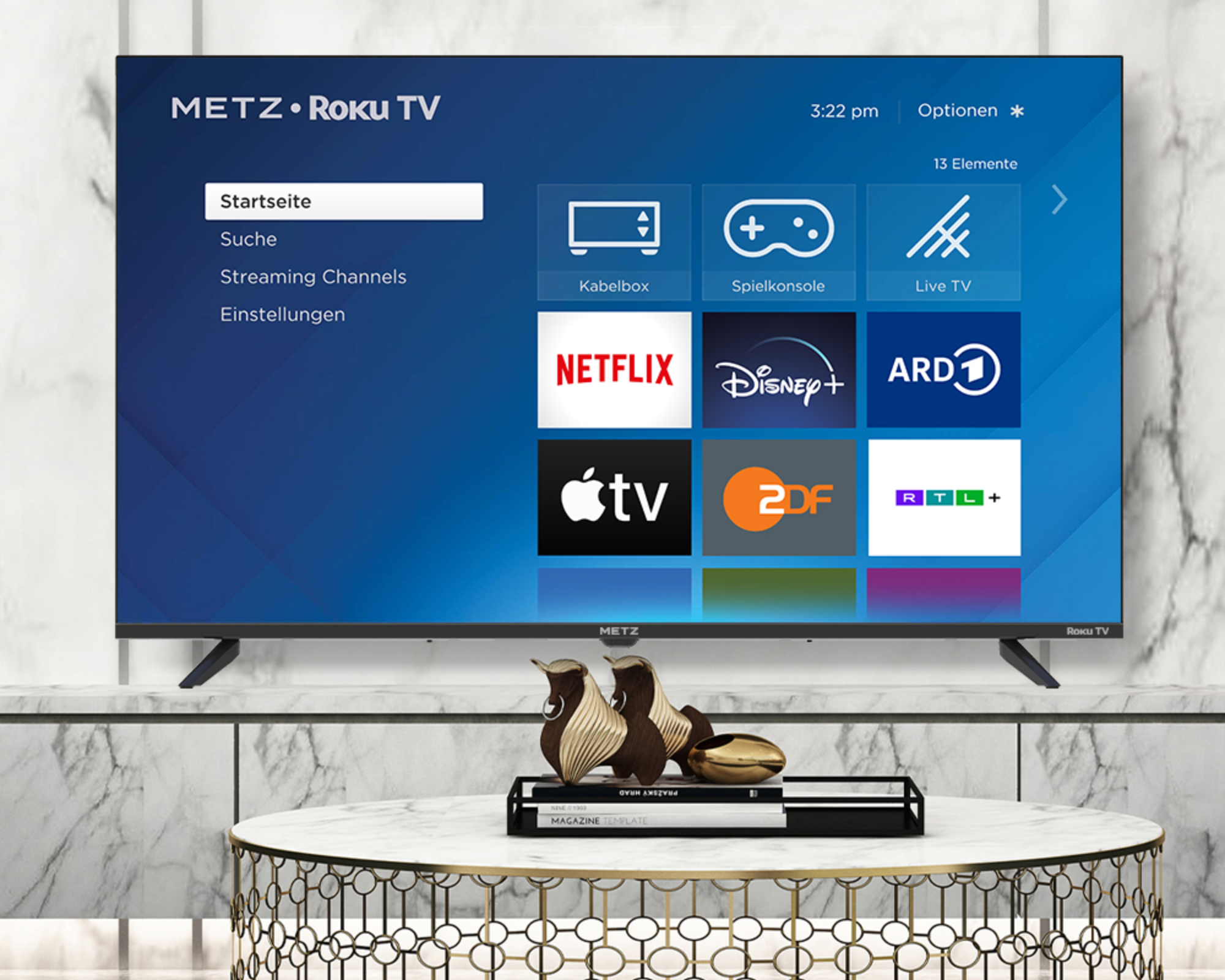 METZ 40MTD3001Z LED TV (40 Zoll (100 cm) Full-HD Smart TV, Triple Tuner ...